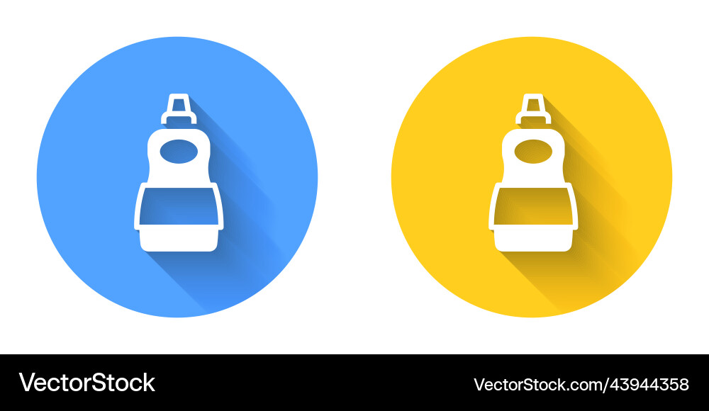 White dishwashing liquid bottle icon isolated Vector Image