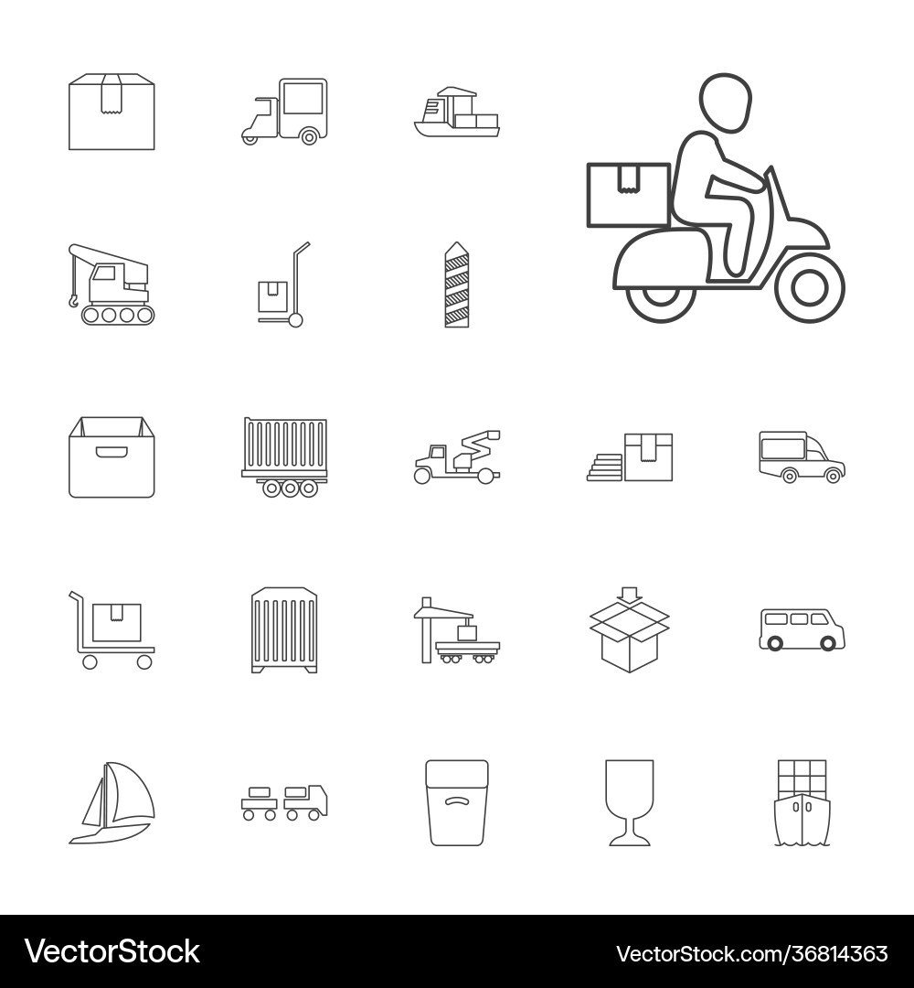 22 shipping icons - Stock Image - Everypixel