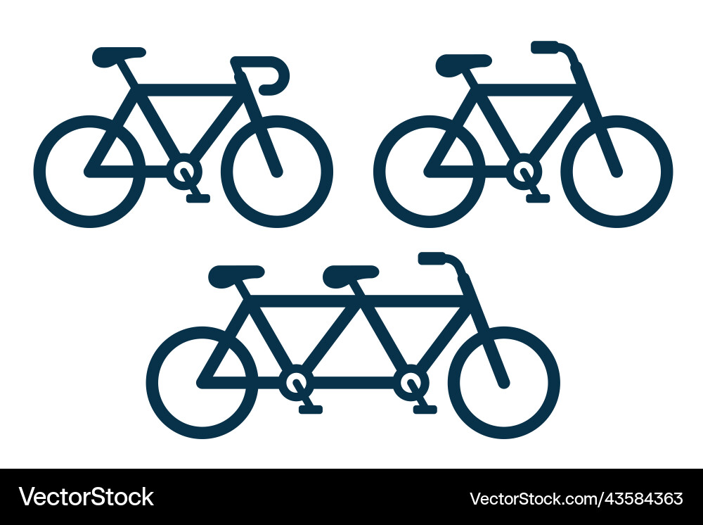 Bicycles collection with racing bike Royalty Free Vector