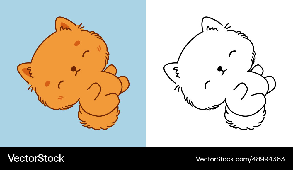 Cute isolatedpomeranian puppy Royalty Free Vector Image