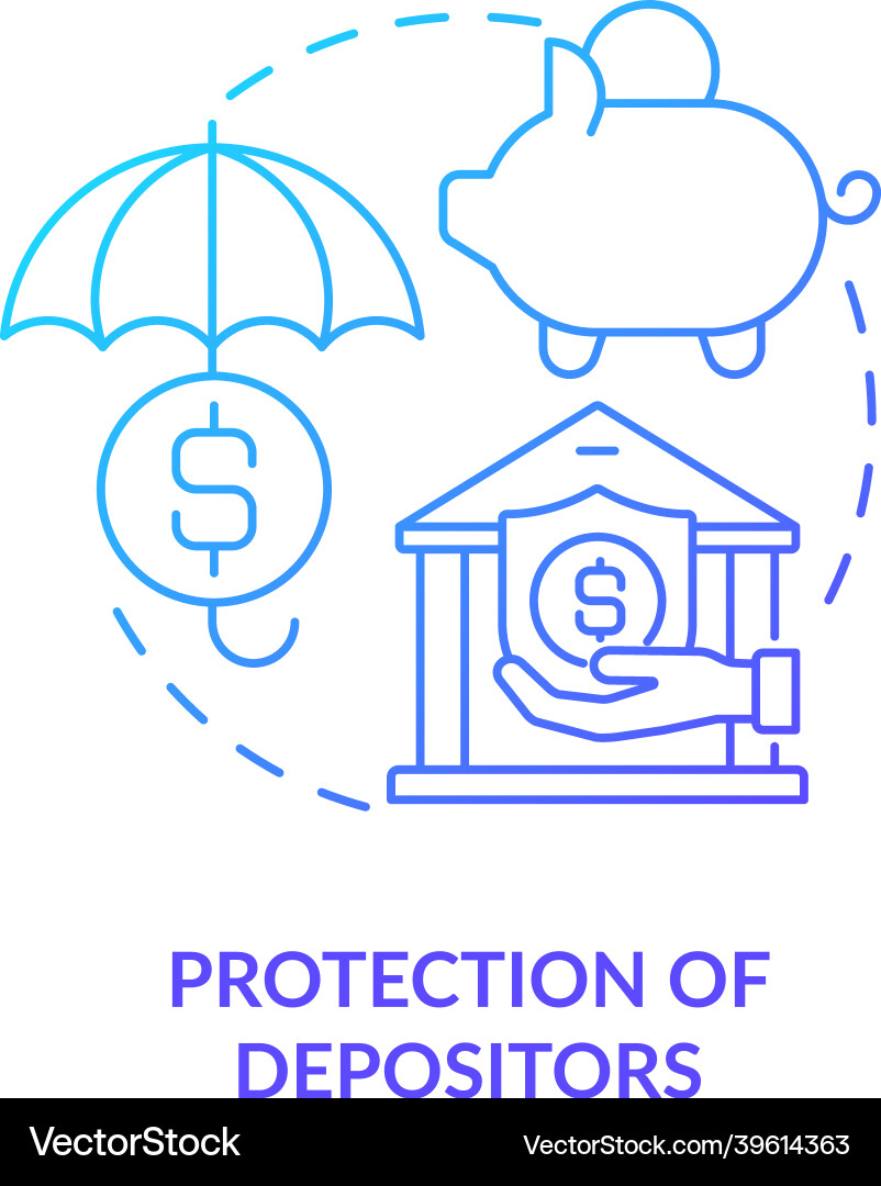 Deposit guarantee providing concept icon Vector Image