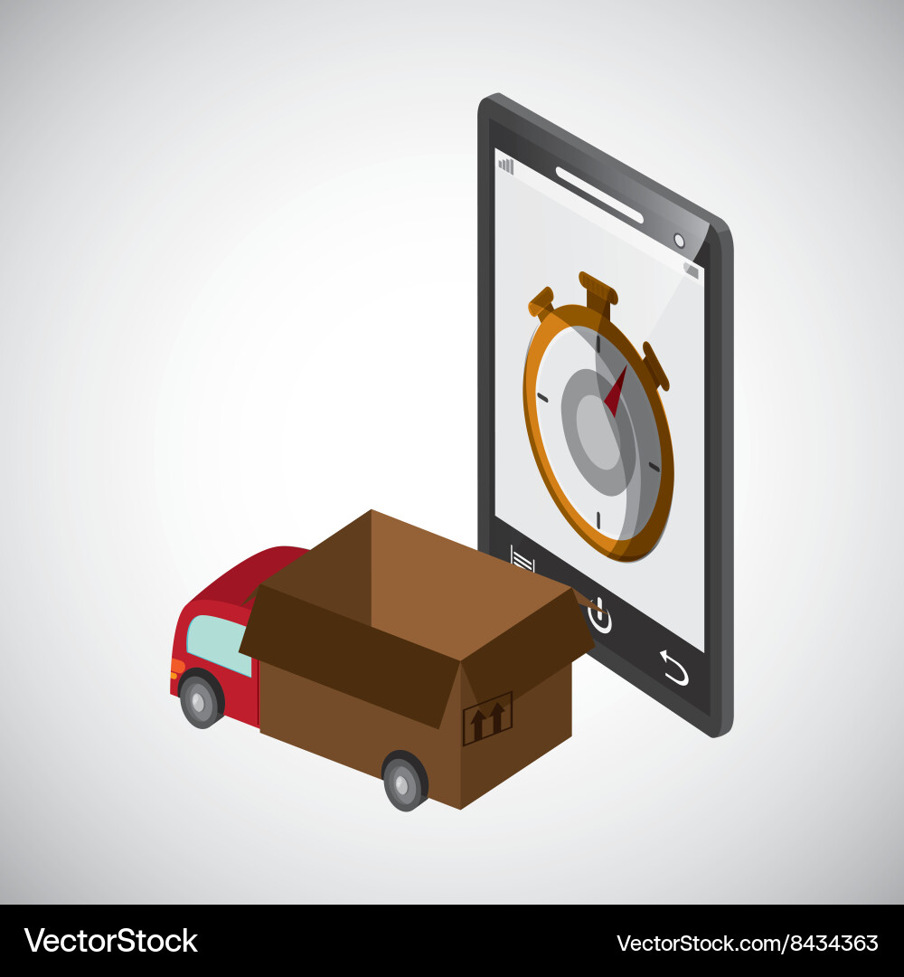 Graphic design of delivery editable Royalty Free Vector