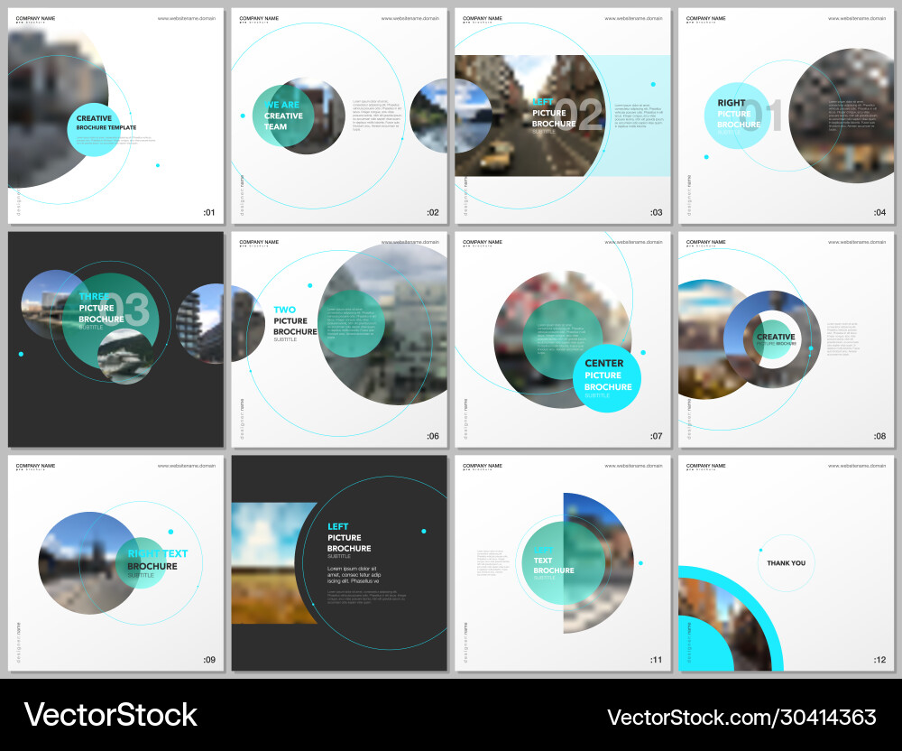 Minimal brochure templates with green color Vector Image
