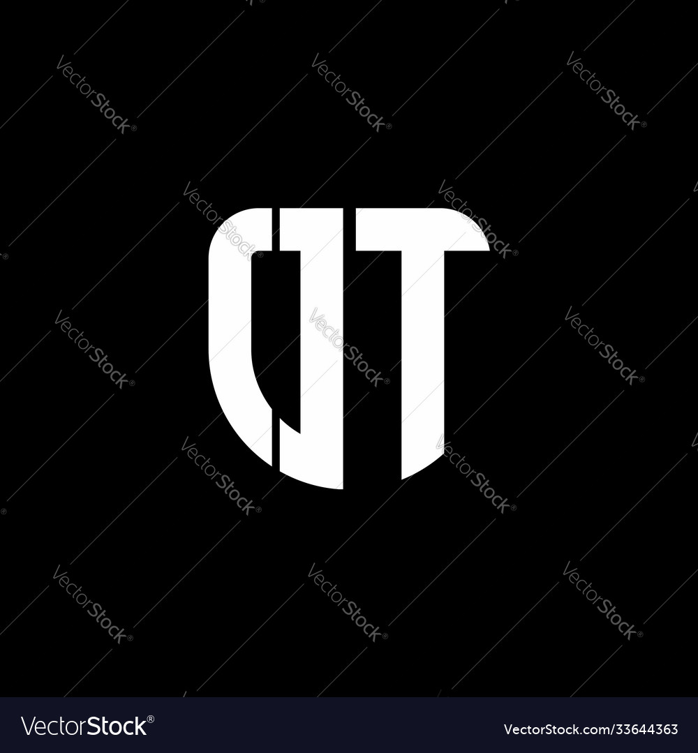 Ot logo monogram with circular shape shield Vector Image