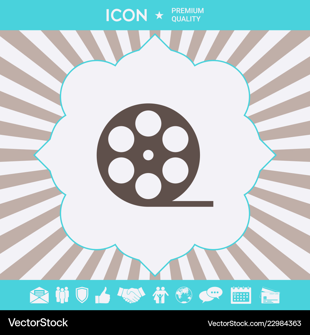Reel film symbol icon graphic elements Royalty Free Vector