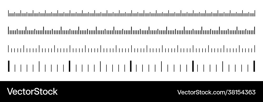Set metric rulers in flat style Royalty Free Vector Image