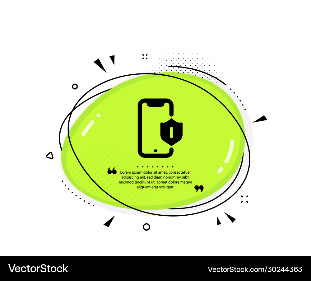 Smartphone protection icon phone shield sign Vector Image