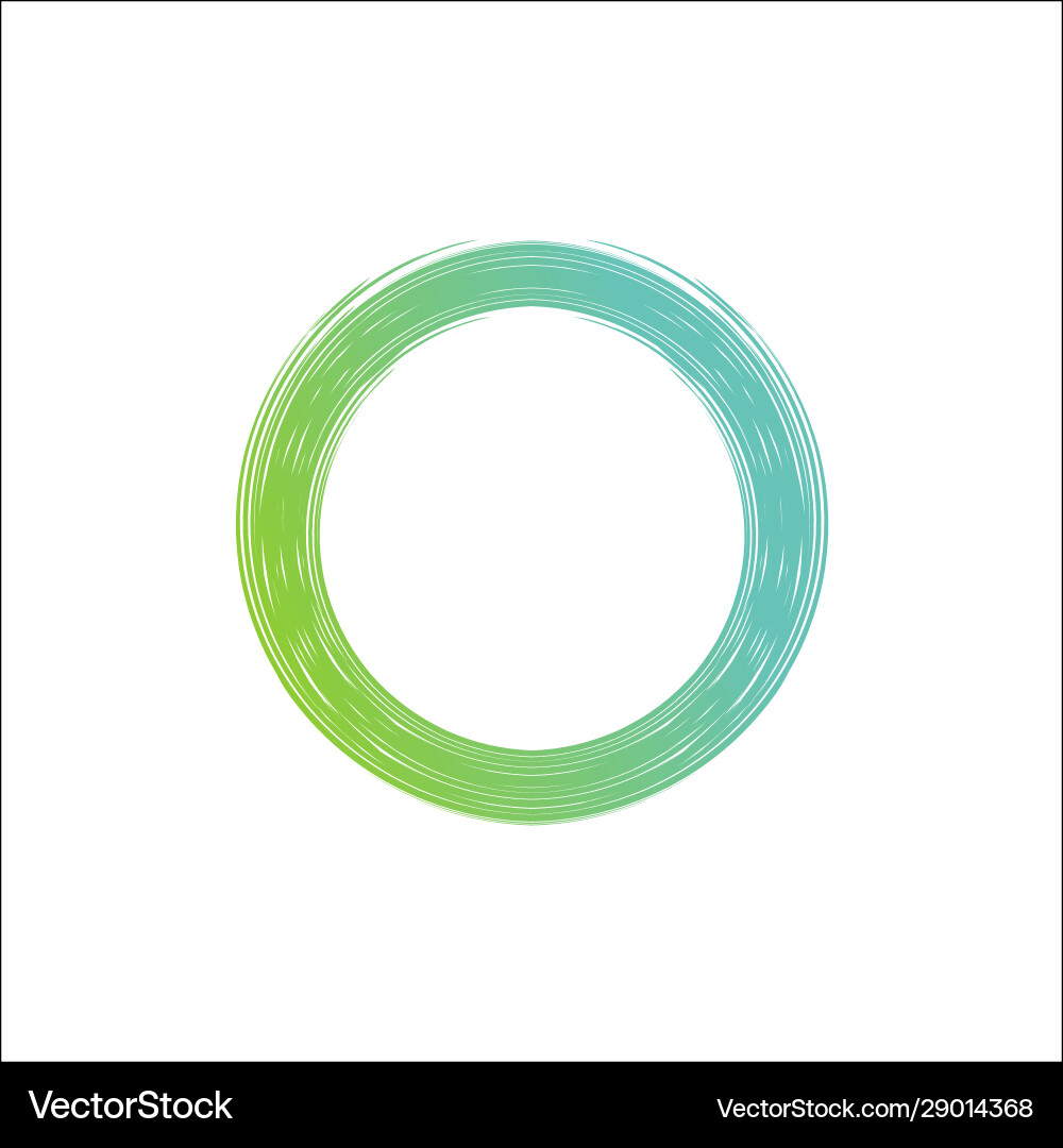Abstract shining green circle modern frame logo Vector Image