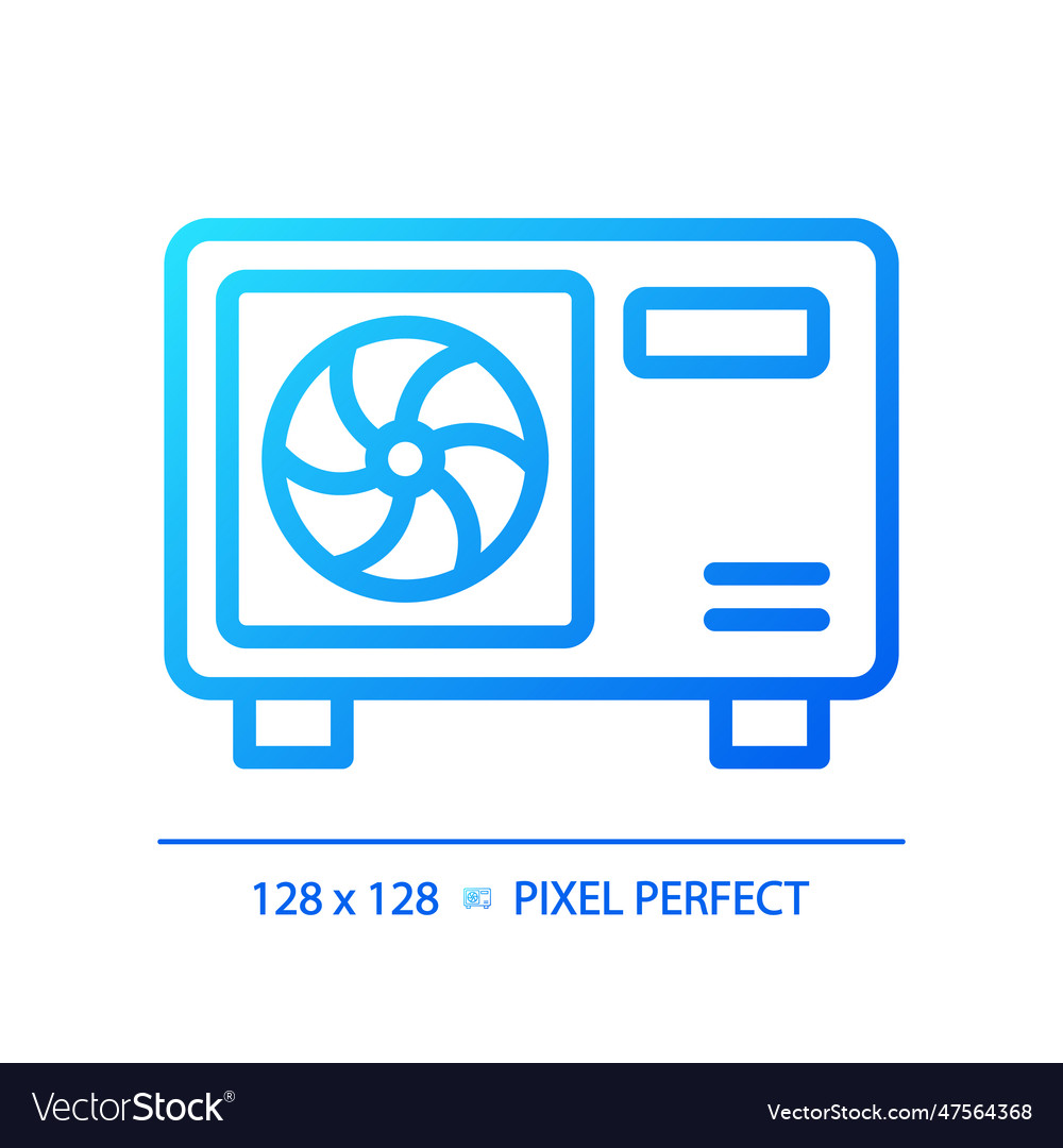 Ac compressor unit gradient linear icon Royalty Free Vector