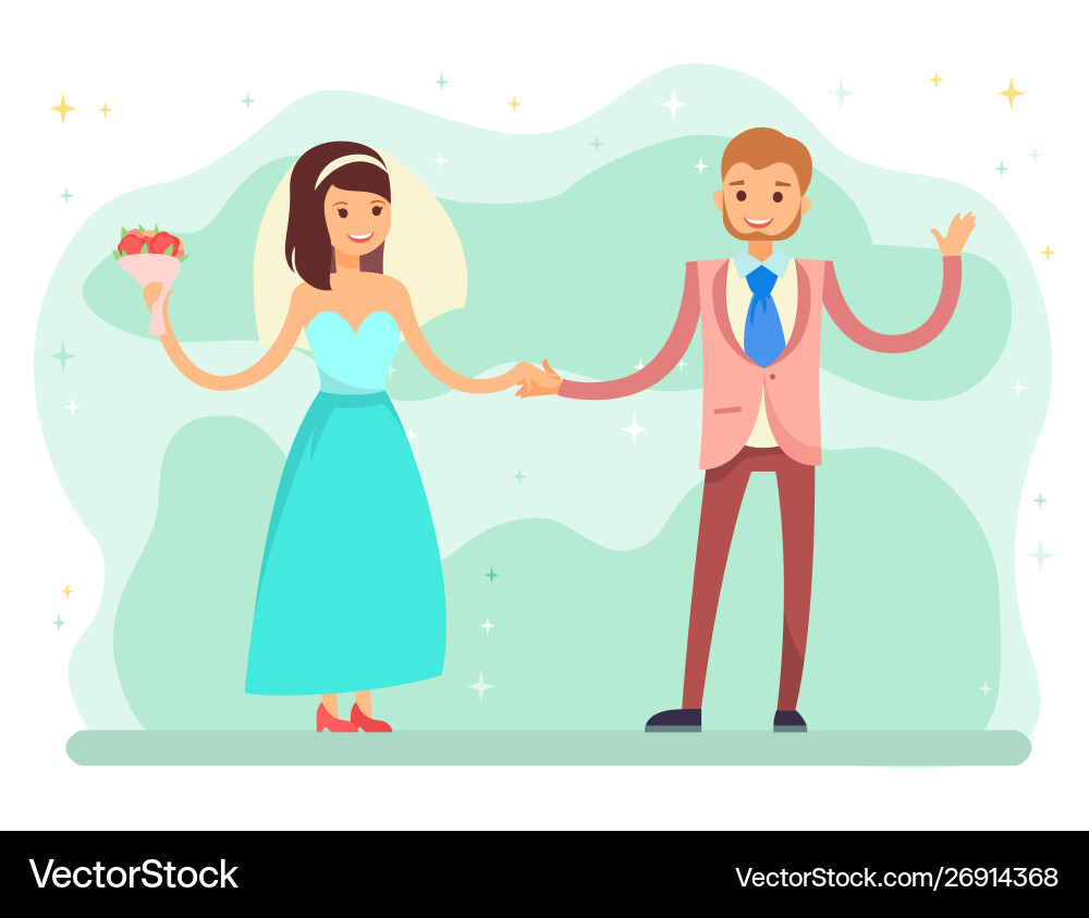 First dance bride and groom wedding party Vector Image