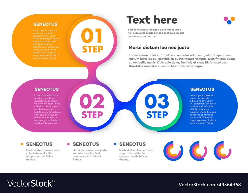 Infographic template timeline process 3 Royalty Free Vector