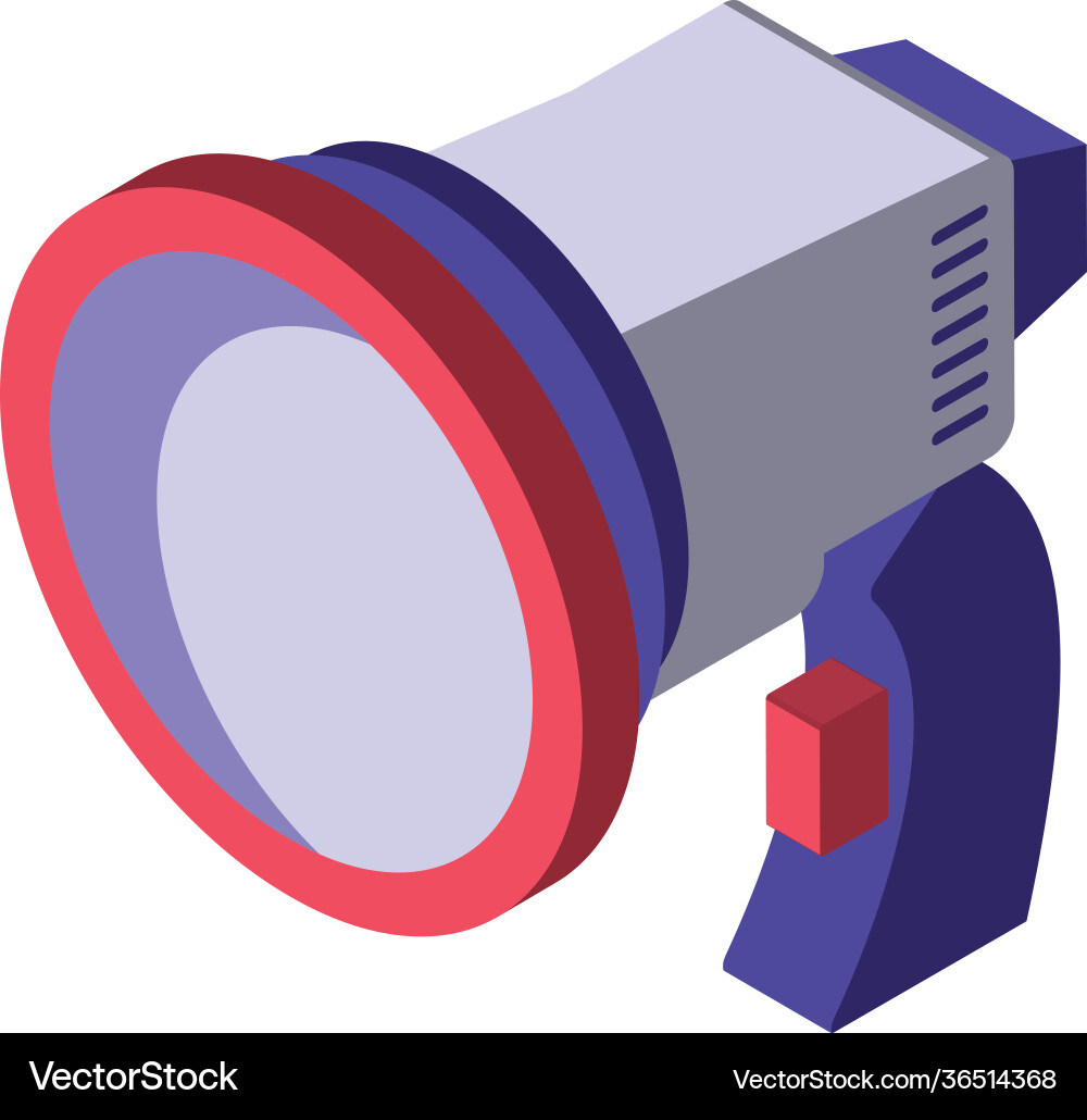 Marketing megaphone advertising isometric icon Vector Image