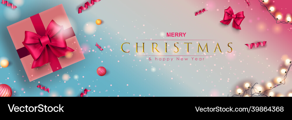 Merry christmas web banner Royalty Free Vector Image