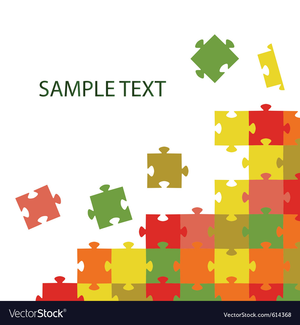 Multi-coloured puzzles Royalty Free Vector Image