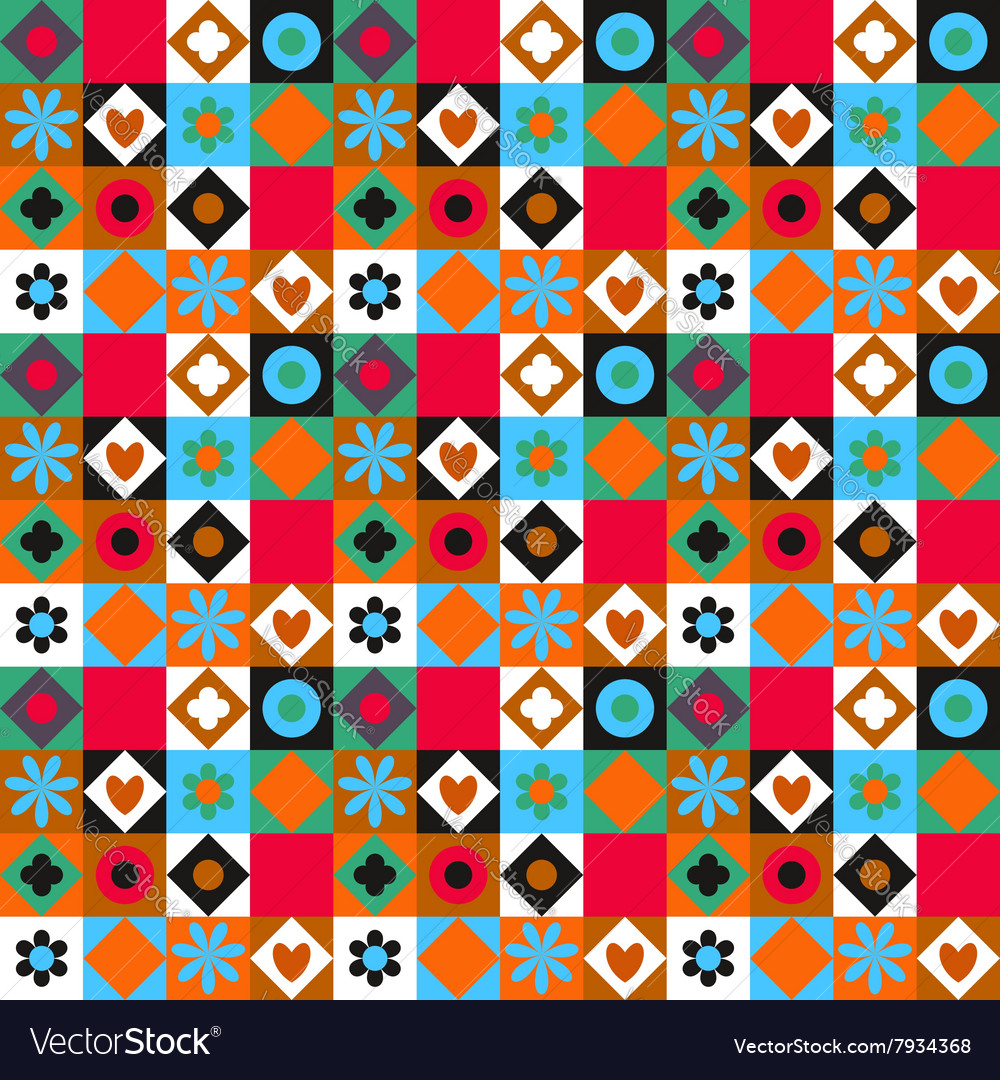 Quilting pattern seamless Royalty Free Vector Image