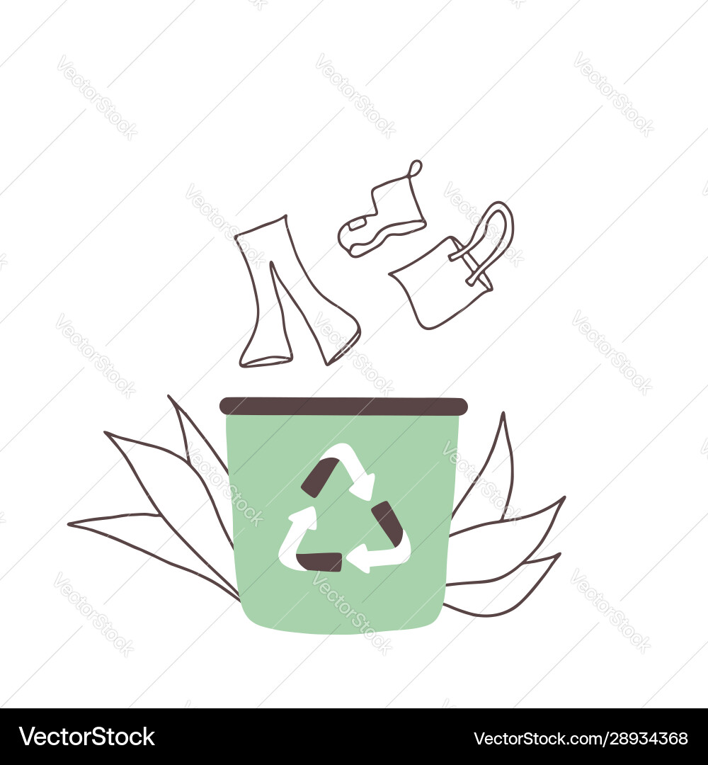 Recycle clothes sign eco friendly emblem Vector Image