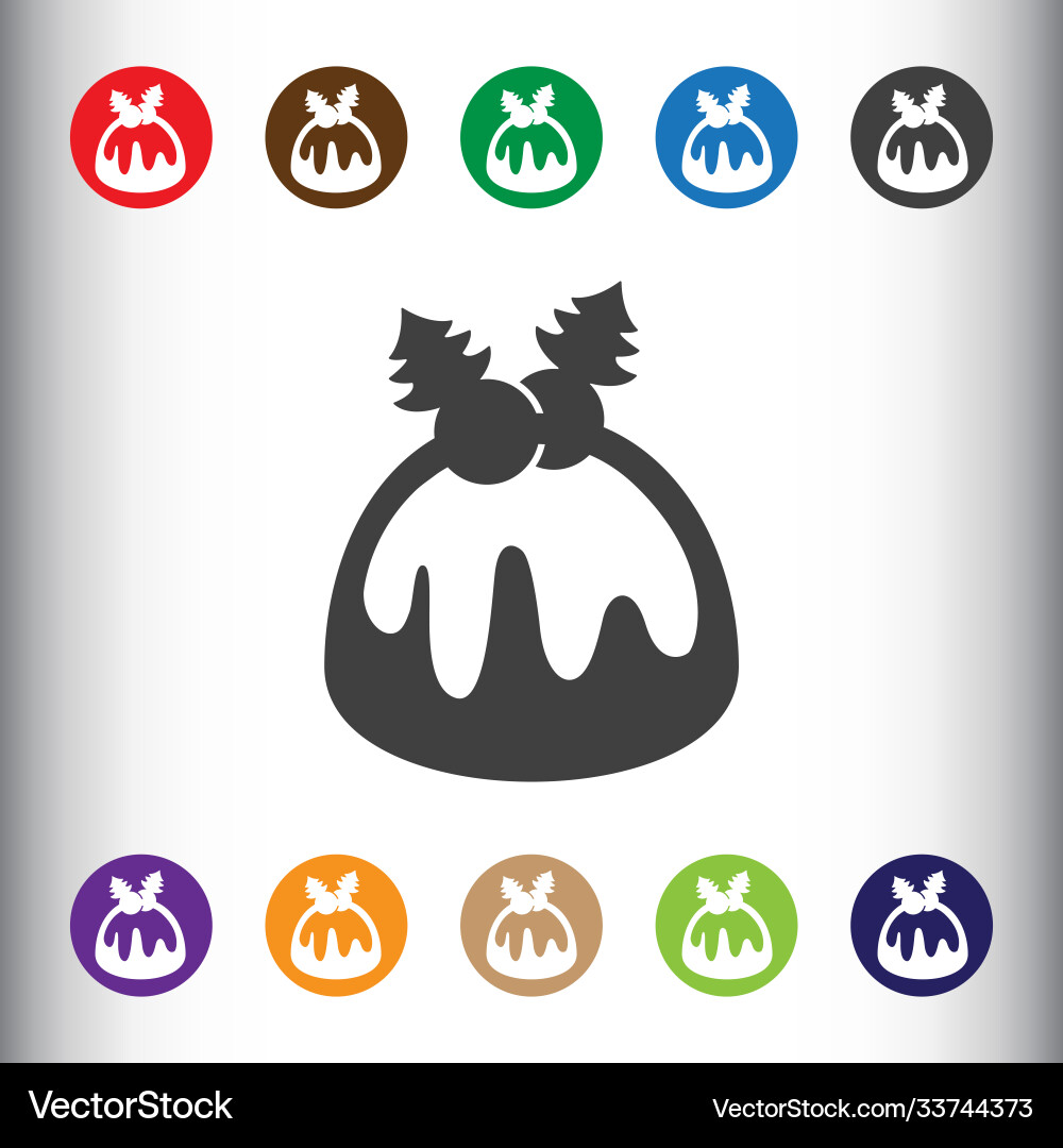 Christmas cake icon sign icon cake Royalty Free Vector Image