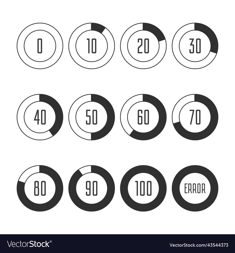 Circle progress bar Royalty Free Vector Image - VectorStock