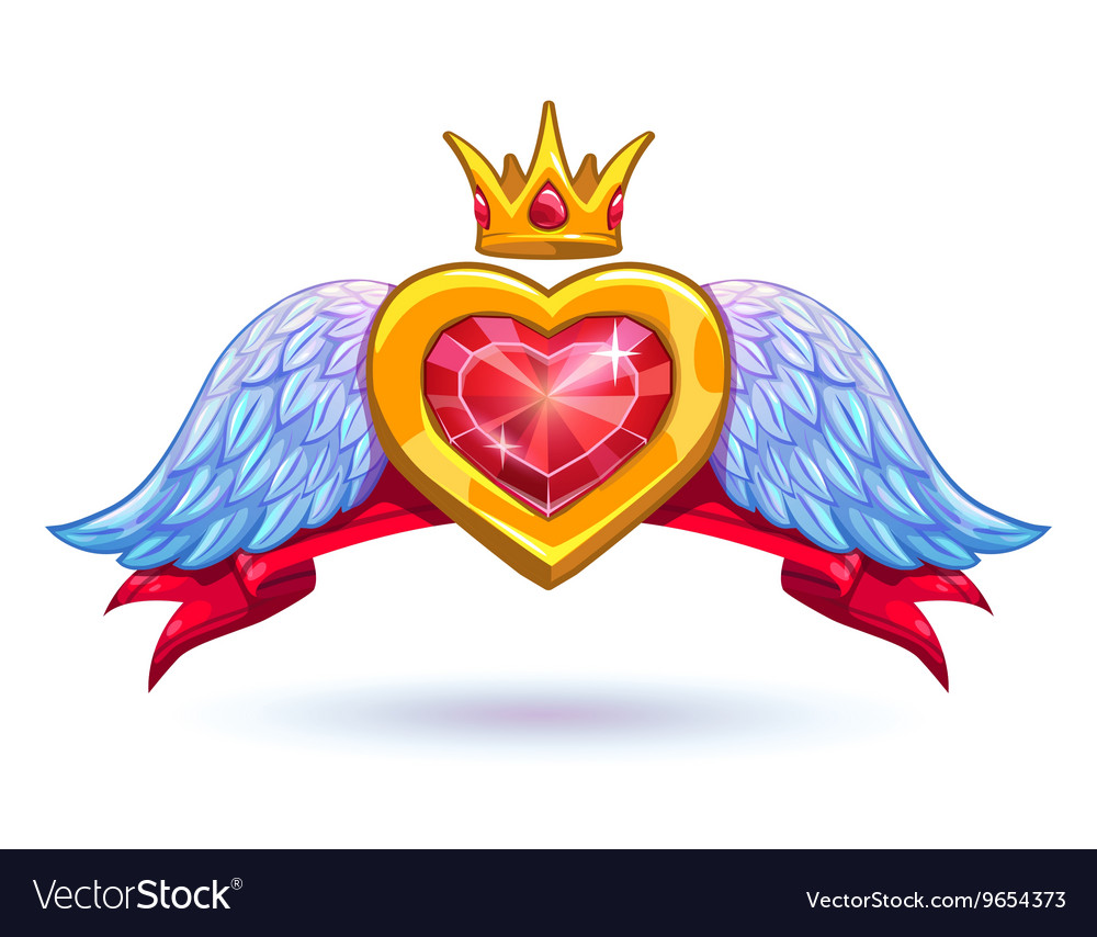Cool ruby heart Royalty Free Vector Image - VectorStock