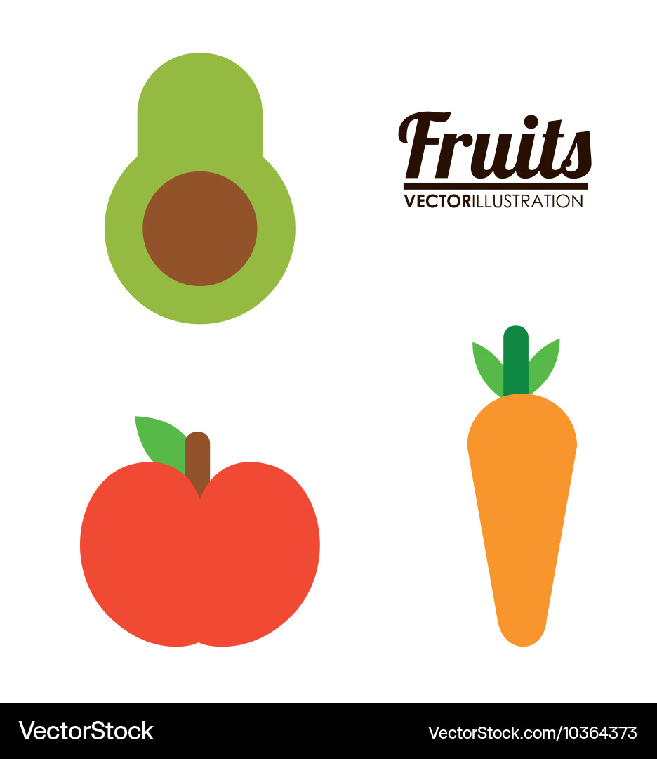 Fruit healthy organic food design Royalty Free Vector Image