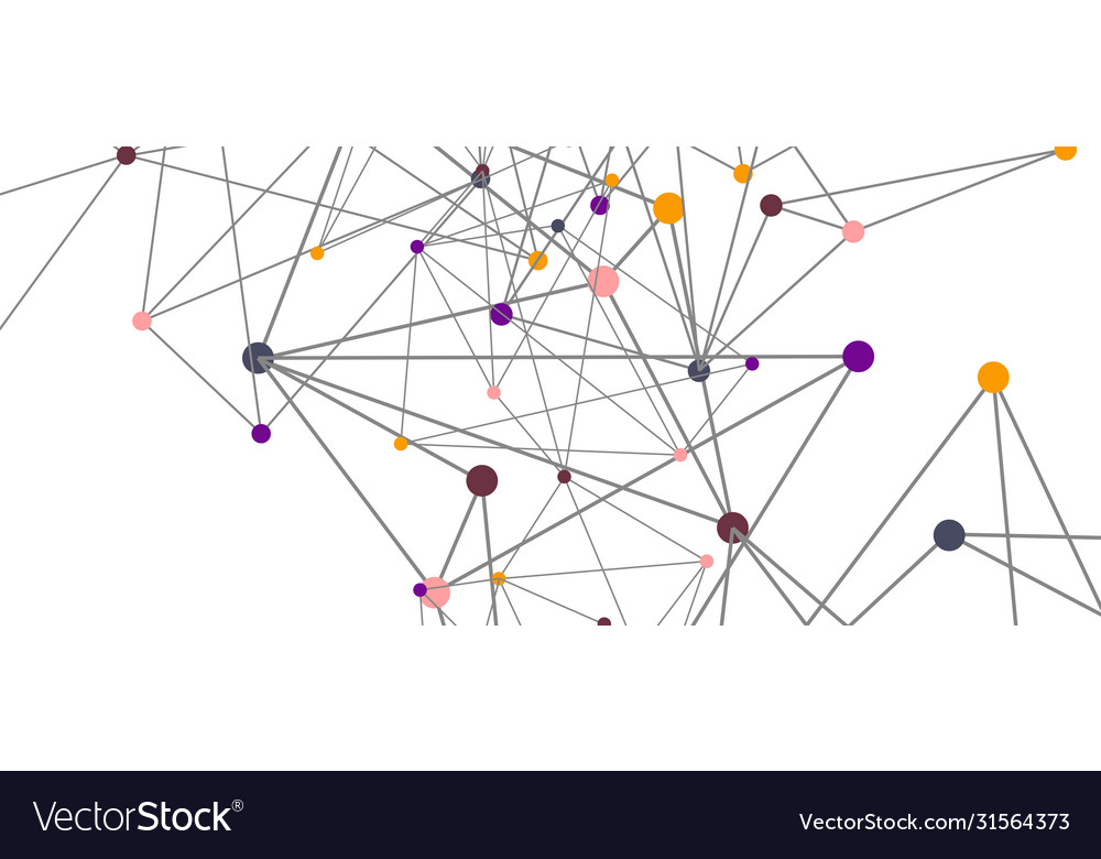Line points connections triangular technology Vector Image