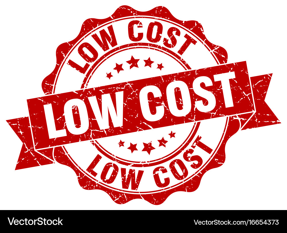 Low cost stamp sign seal Royalty Free Vector Image