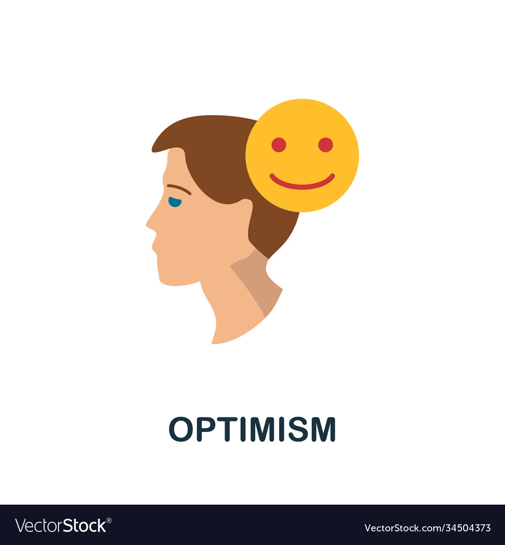 Optimism icon simple element from core values Vector Image