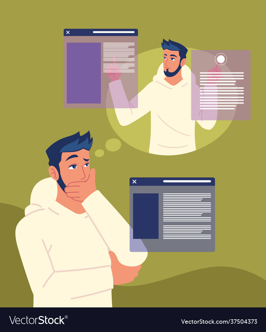Programmer with an idea Royalty Free Vector Image