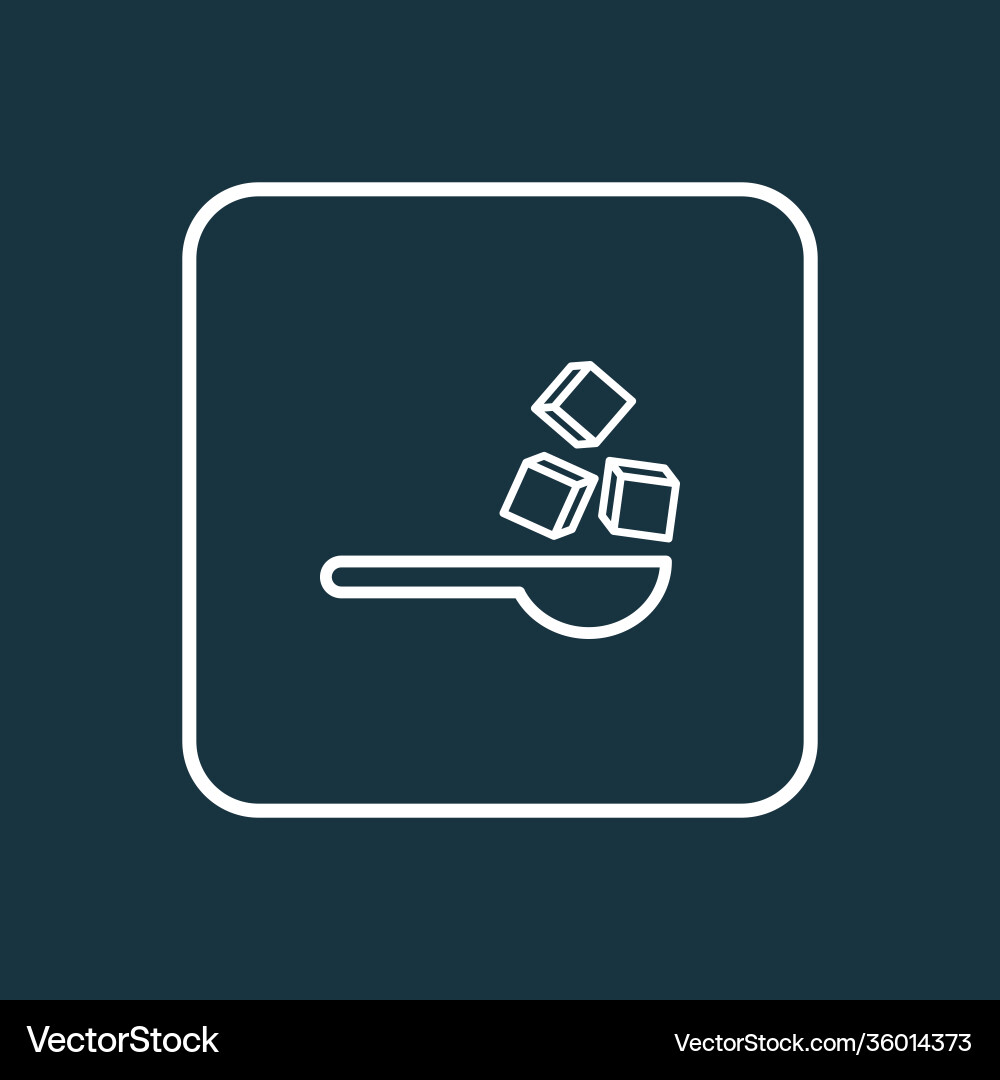 Sugar icon line symbol premium quality isolated Vector Image
