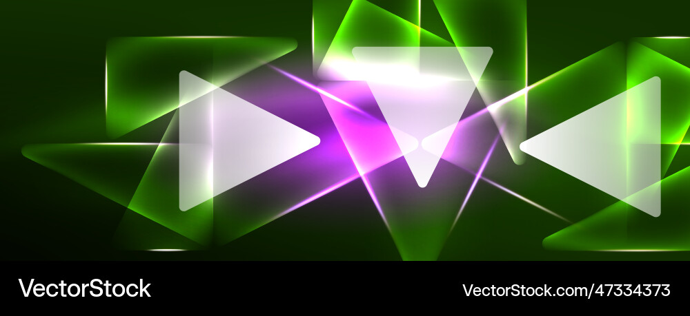 Vibrant geometric neon shiny line background Vector Image