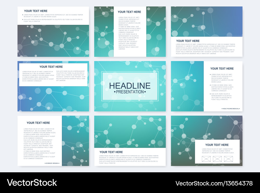 Big set of templates for presentation Royalty Free Vector