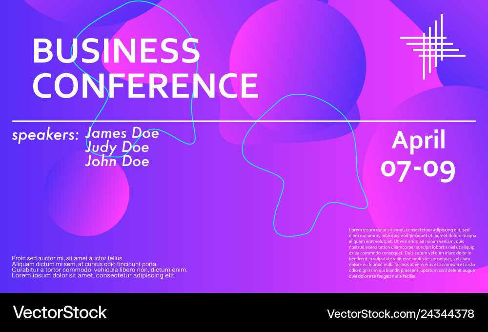 Business conference invitation design template Vector Image