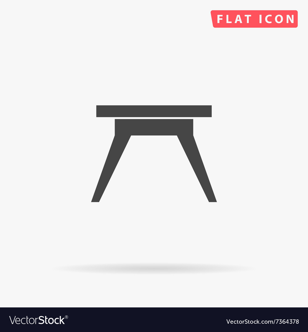Camping table simple flat icon Royalty Free Vector Image