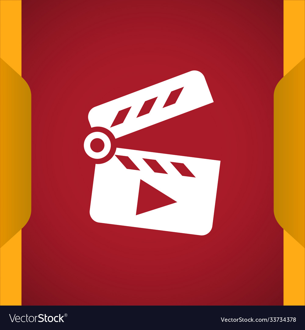 Clapper icon Royalty Free Vector Image - VectorStock
