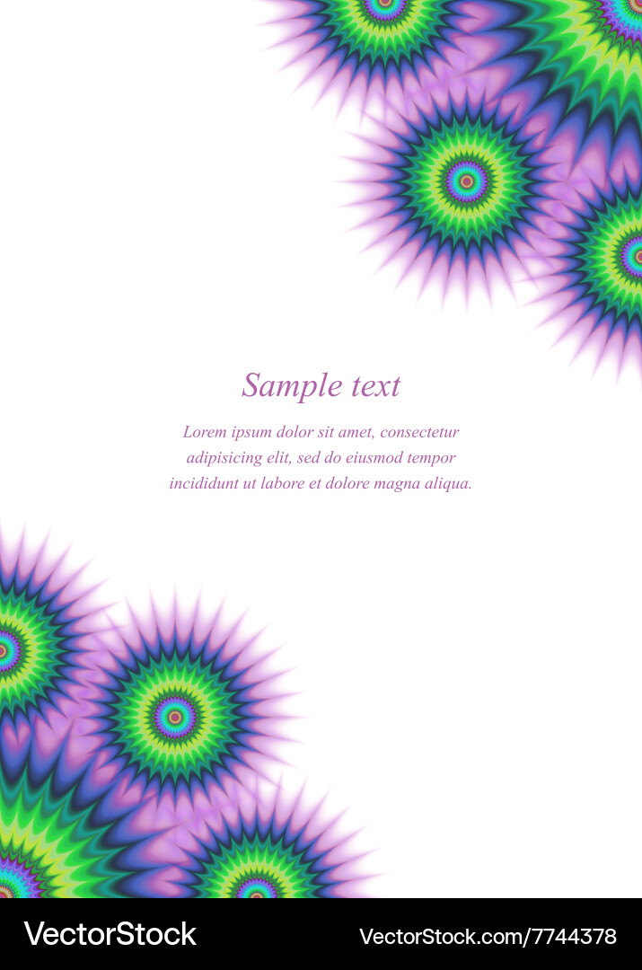 Colorful page ornament cover design template Vector Image