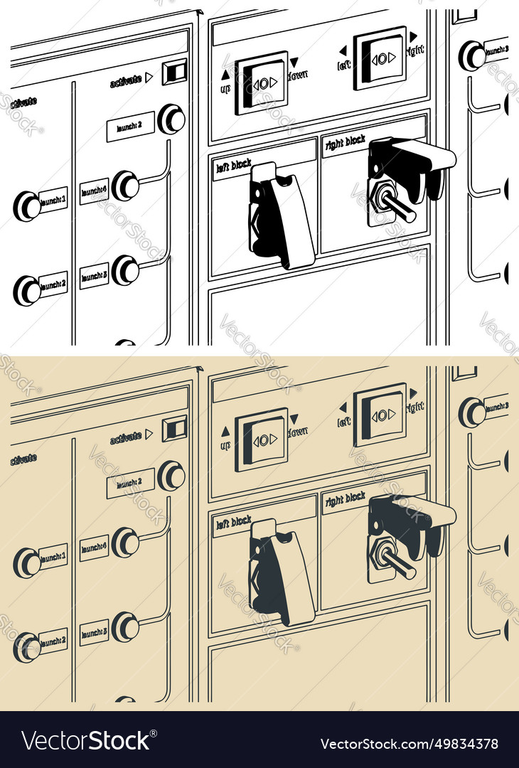 Control panel close-up Royalty Free Vector Image