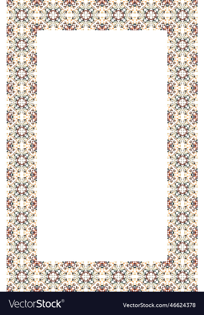 Islamic rectangle frame geometric pattern Vector Image