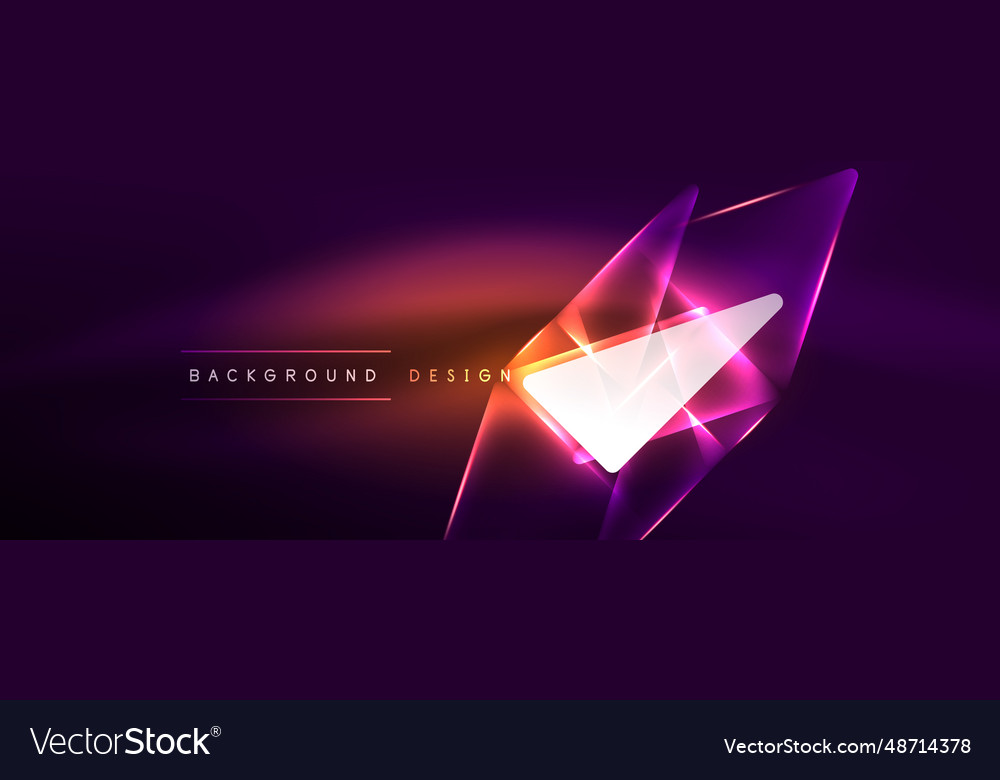 Neon lights hacking geometric background virtual Vector Image