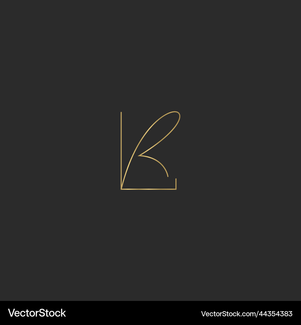 Alphabet initials logo lr rl l and r Royalty Free Vector