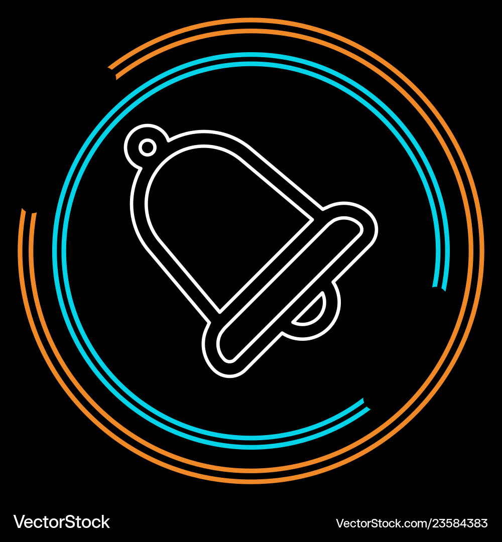 Bell icon alarm alert symbol Royalty Free Vector Image