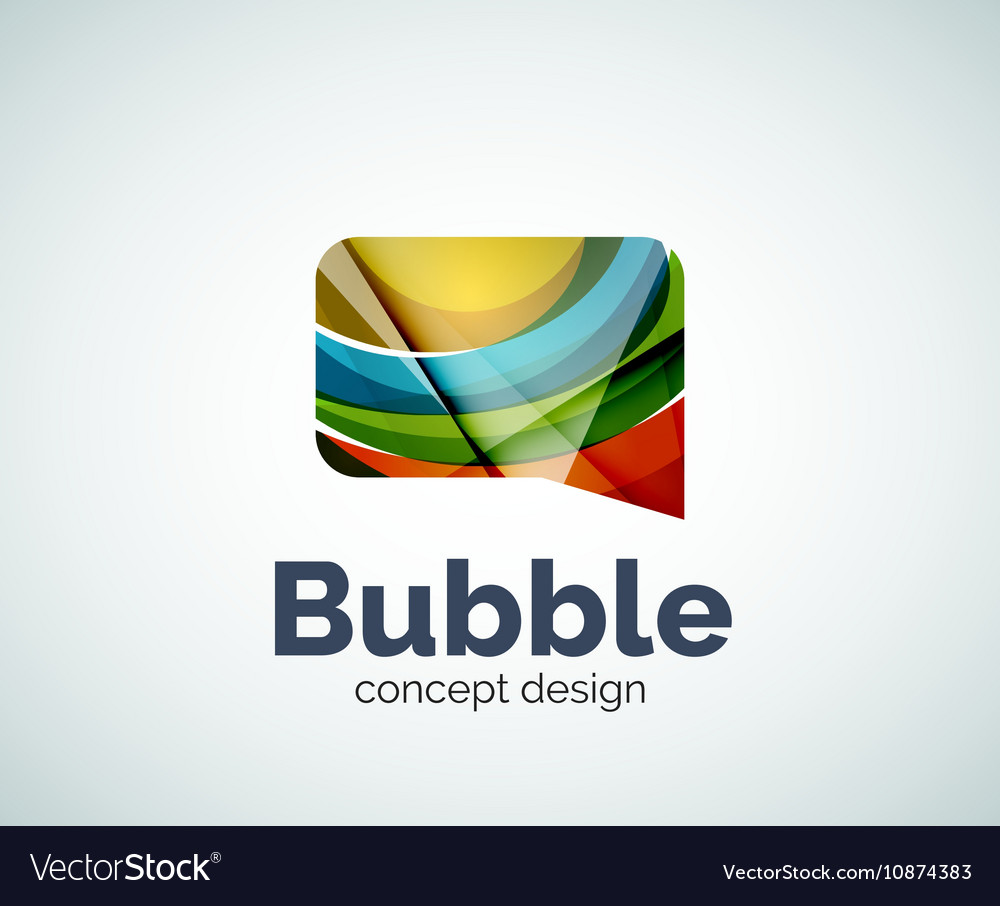 Bubble logo template Royalty Free Vector Image
