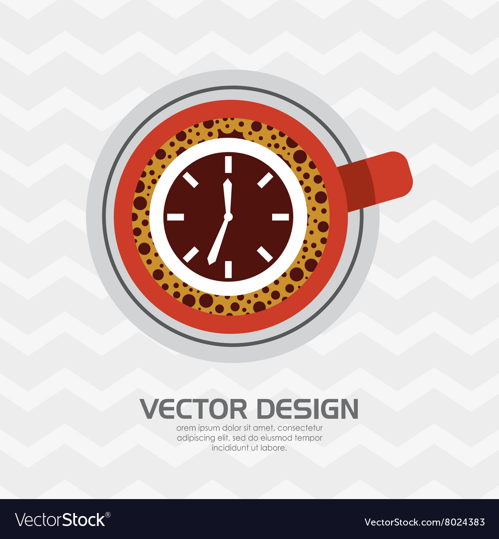 Coffee time icon design Royalty Free Vector Image