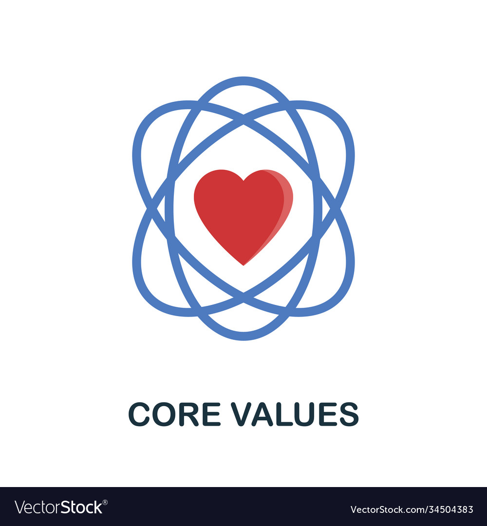 Core values icon monochrome simple core values Vector Image
