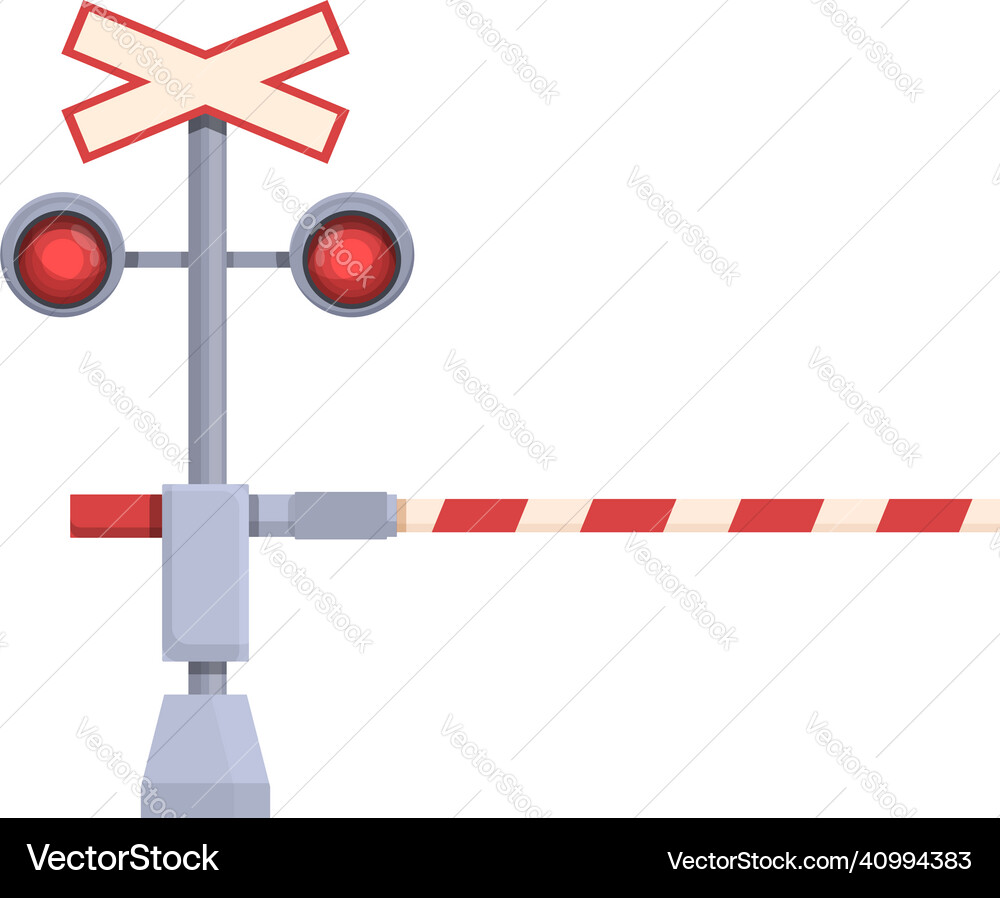 Danger railway icon cartoon train traffic Vector Image