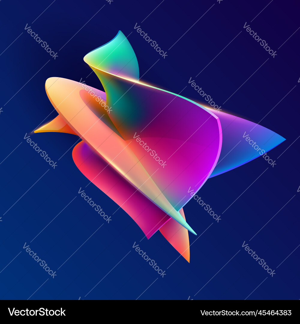 Dynamic 3D Twisted Waves Royalty Free Vector Image