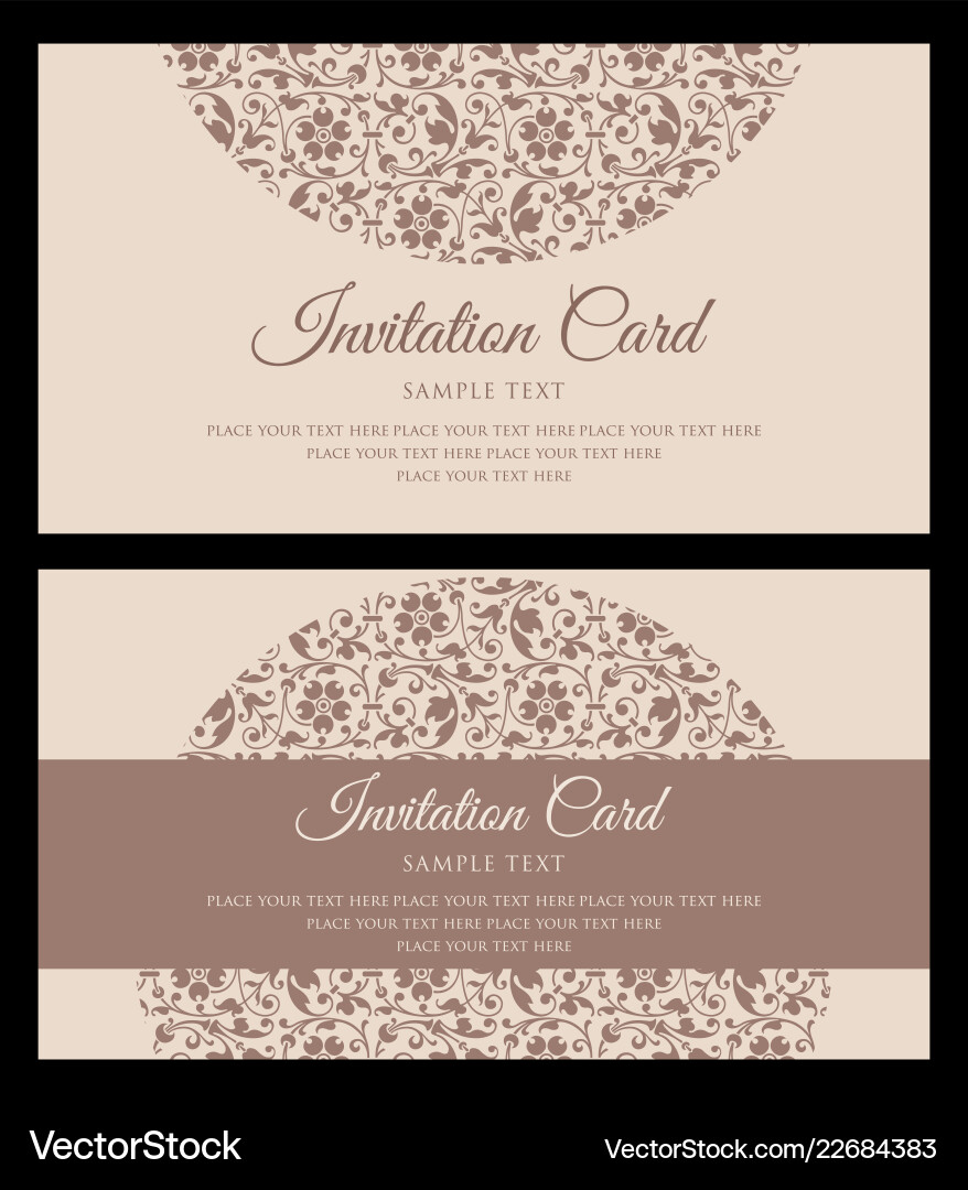 Invitation card - vintage style Royalty Free Vector Image