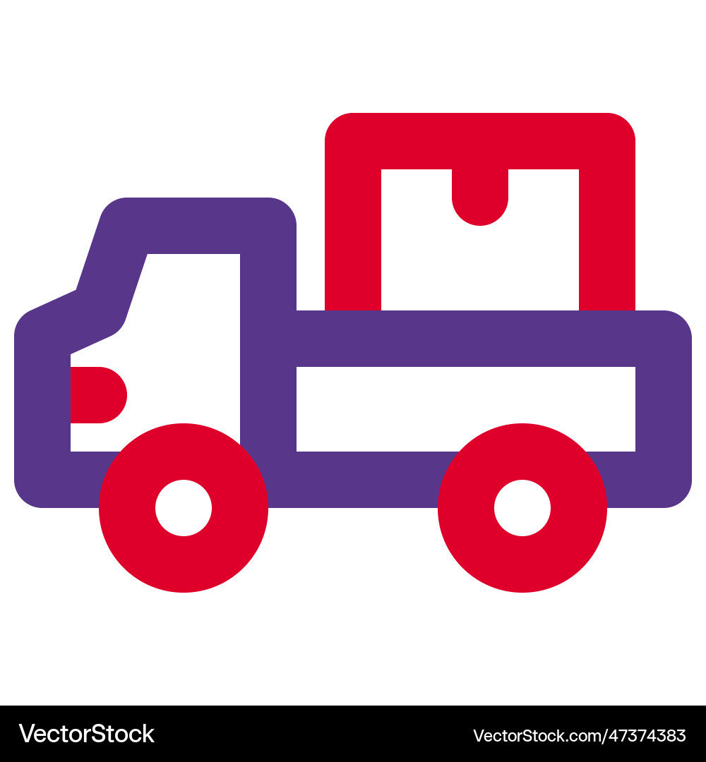 Pick up vehicle carrying shipment Royalty Free Vector Image