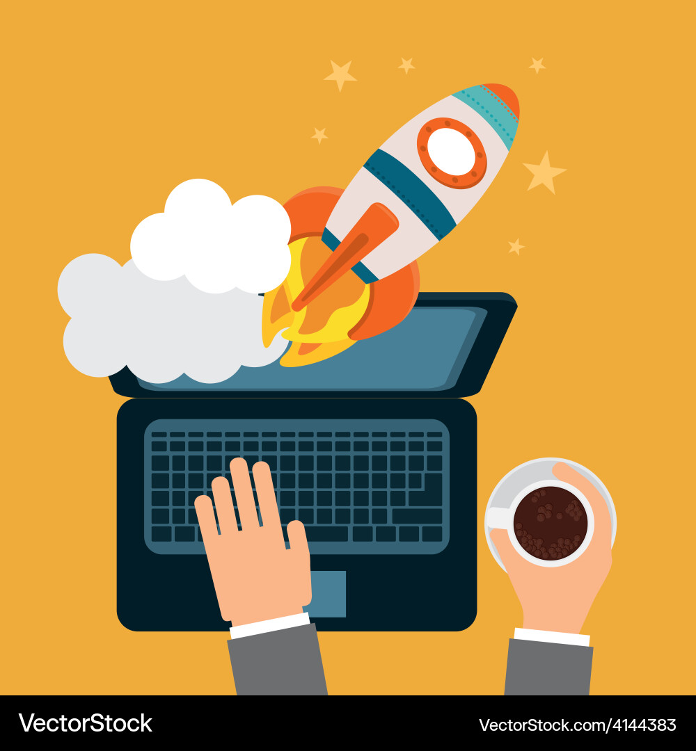 Start up business design Royalty Free Vector Image