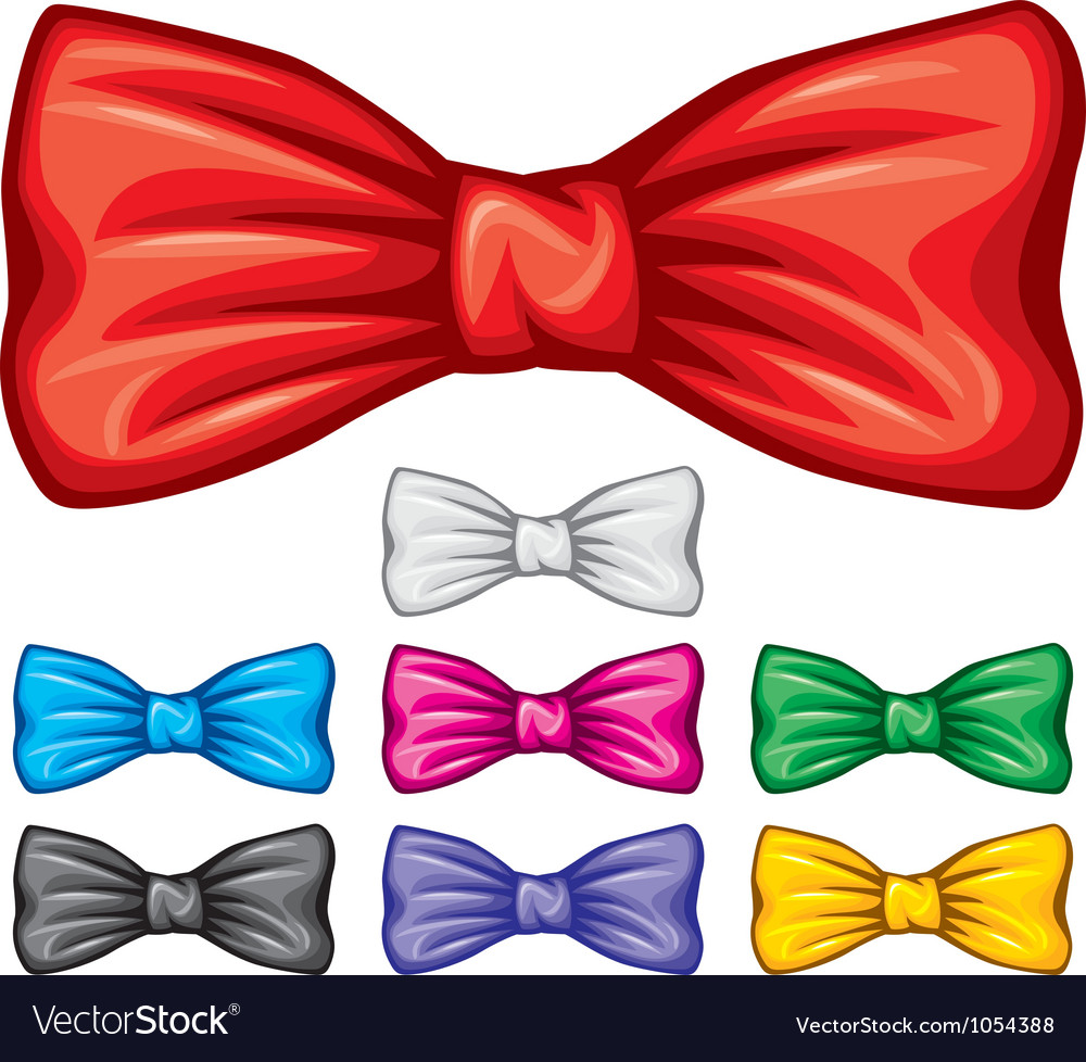 Bow ties collection Royalty Free Vector Image - VectorStock