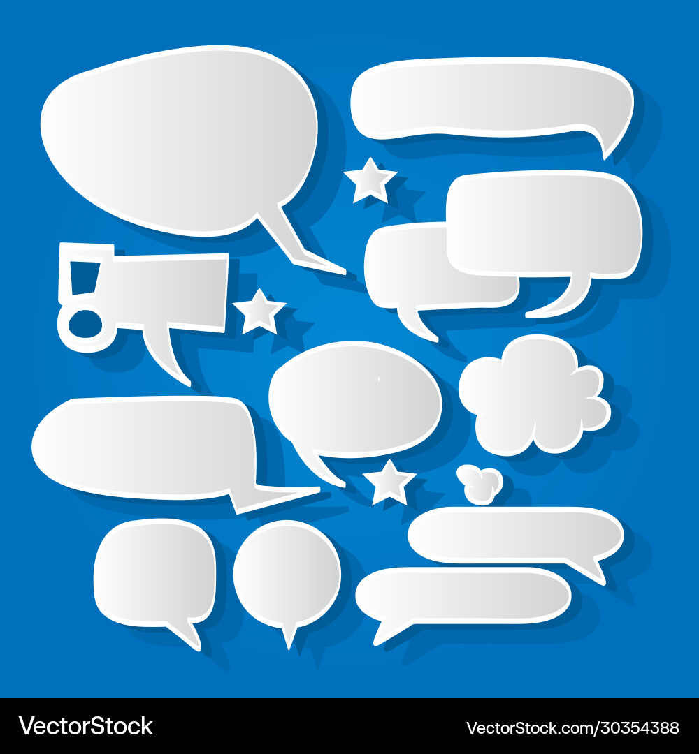 Comic bubble speech balloons cartoon Royalty Free Vector